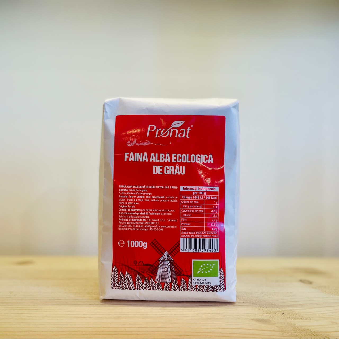 Făină albă din grâu BIO, 1 kg. – Terrawell