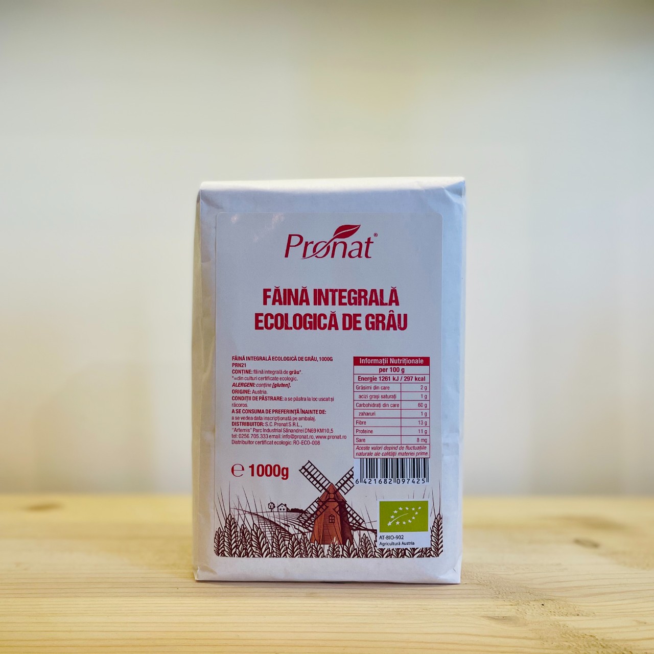 Făină integrală din grâu, BIO, 1 kg. – Terrawell
